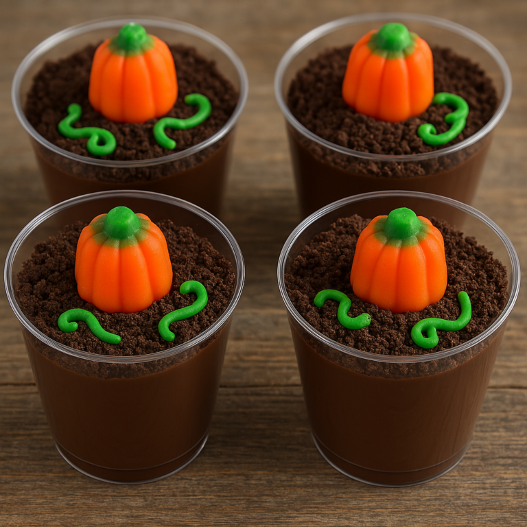 Pumpkin Patch Dirt Cups - halloweenuk.com